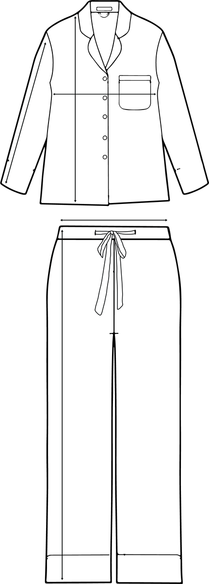 Personalised Luxury Satin Long Sleeve Pyjama Set - Lemon