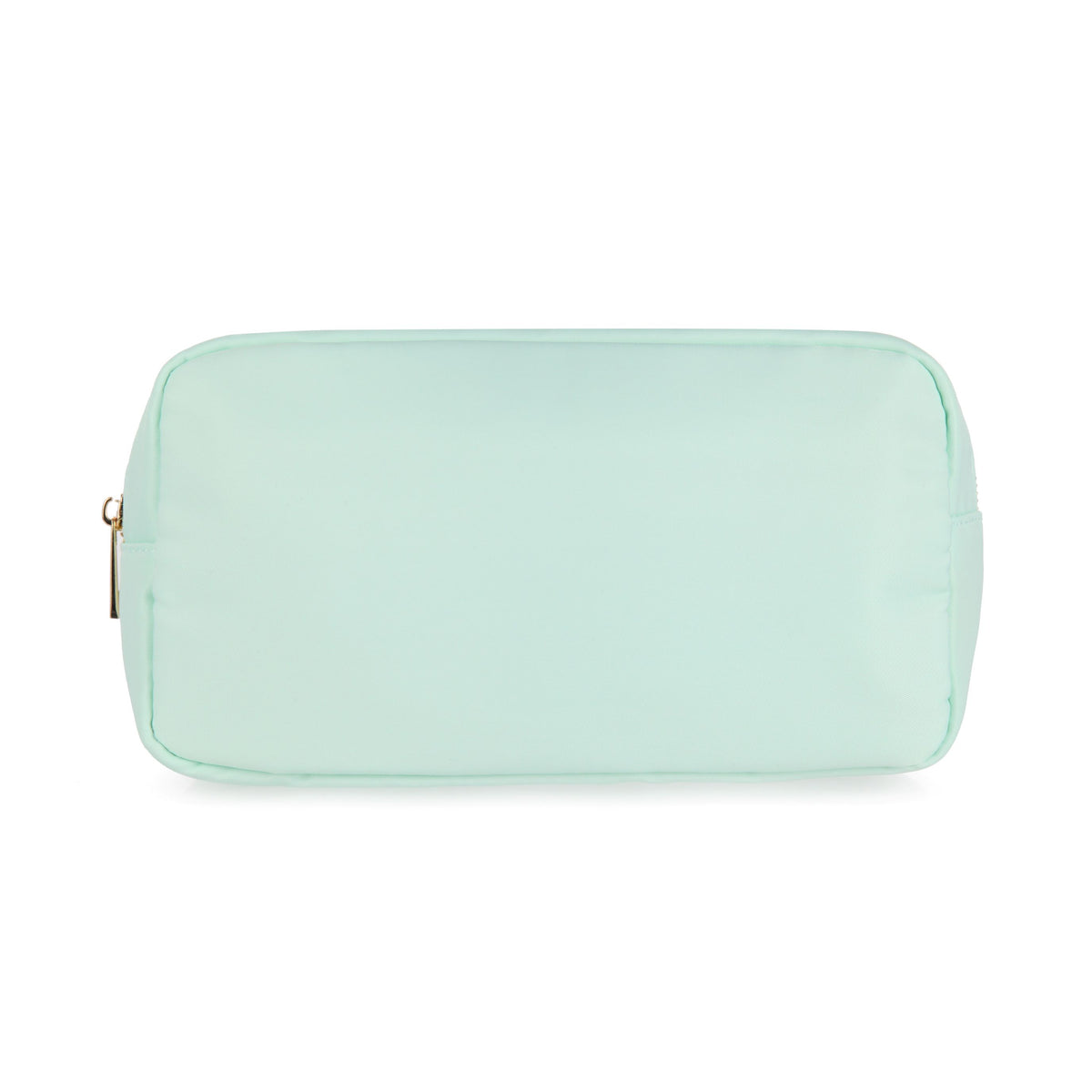 Personalised Large Nylon Cosmetic Pouch - Mint with Gold Hardware