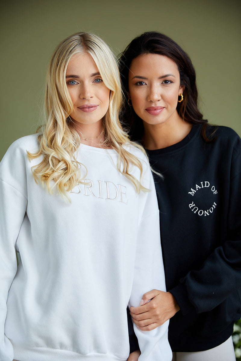 Personalised Bridal Sweatshirt - Black | HA Designs LTD